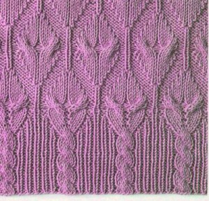 Ribbing and Cable with Diamond Shapes - Knitting Kingdom