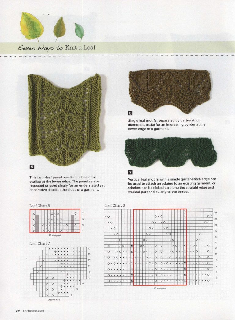 Leaf Knitting in Many Ways - Knitting Kingdom