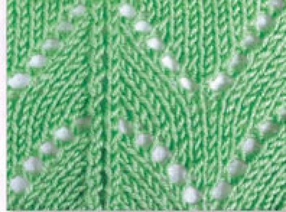 Green triangle knitting stitch - Knitting Kingdom