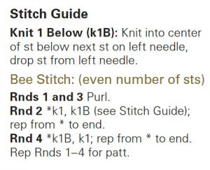 Bee Stitch Free Knitting Stitch Pattern - Knitting Kingdom