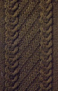 Claw and Diagonal Cabled Panel Knitting Stitch - Knitting Kingdom