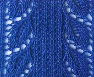 Leaf panel knit stitch - Knitting Kingdom