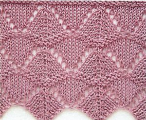 Triangles Lace Knitting Stitch - Knitting Kingdom