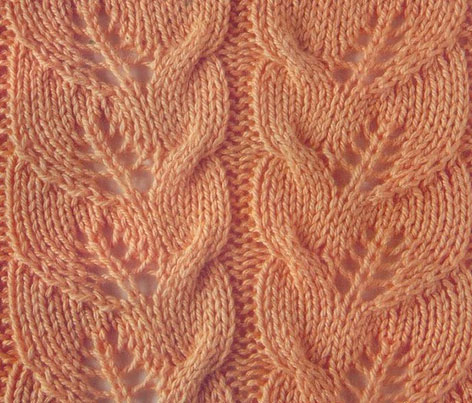 Leaf lace stitch openwork - Knitting Kingdom