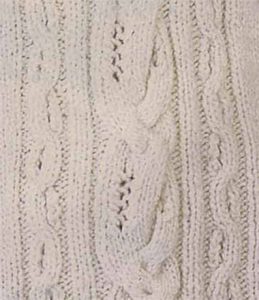 Wide Cable with Eyelets - Knitting Kingdom