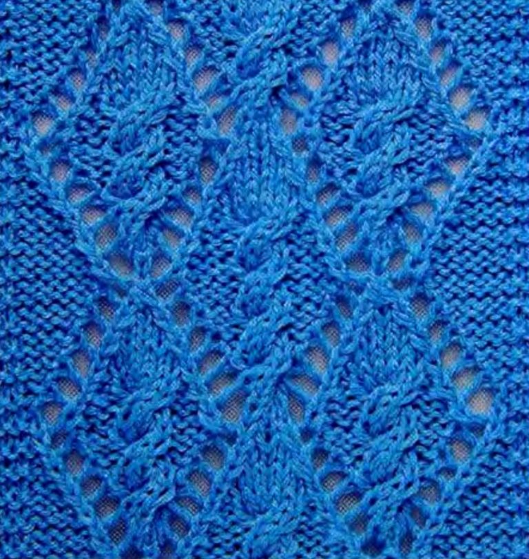 Cable Within a Diamond Lace Knitting Stitch - Knitting Kingdom