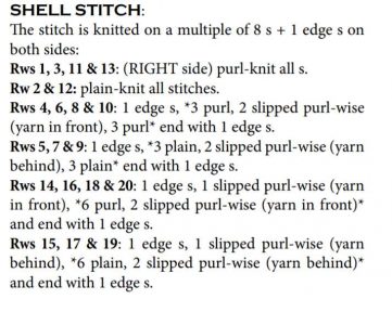 Shell Knitting Stitch Free - Knitting Kingdom