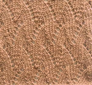 Wavy Flames Free Lace Knitting Stitch - Knitting Kingdom
