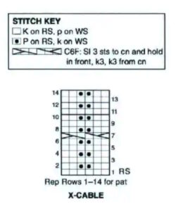 X-Cable Knitting Stitch Pattern Instructions - Knitting Kingdom